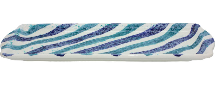 Ivy Bronx Auralia Waves Rectangular Platter | Wayfair.co.uk